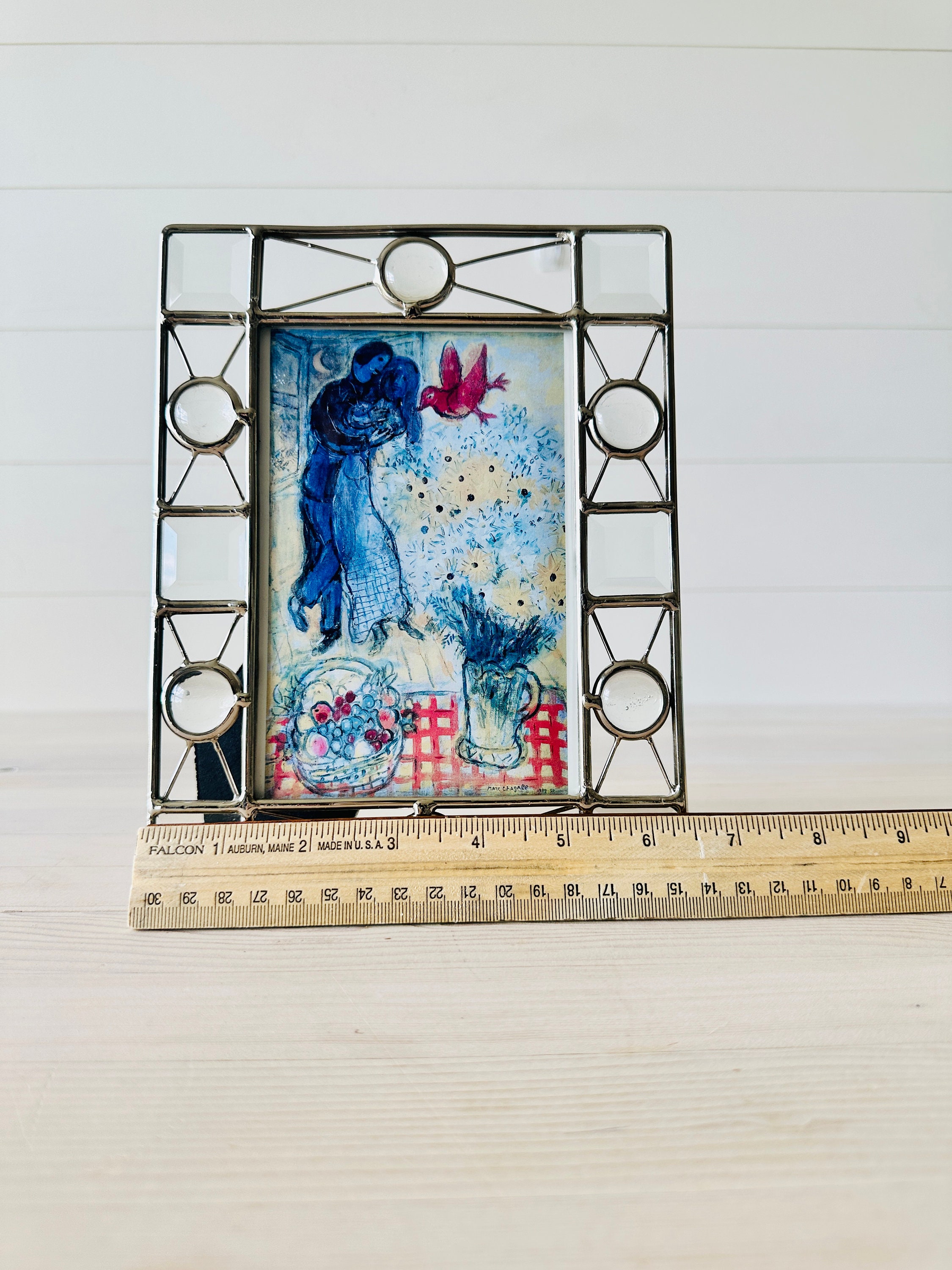 Marc Chagall Vintage Postcard and Art Glass Frame - Etsy