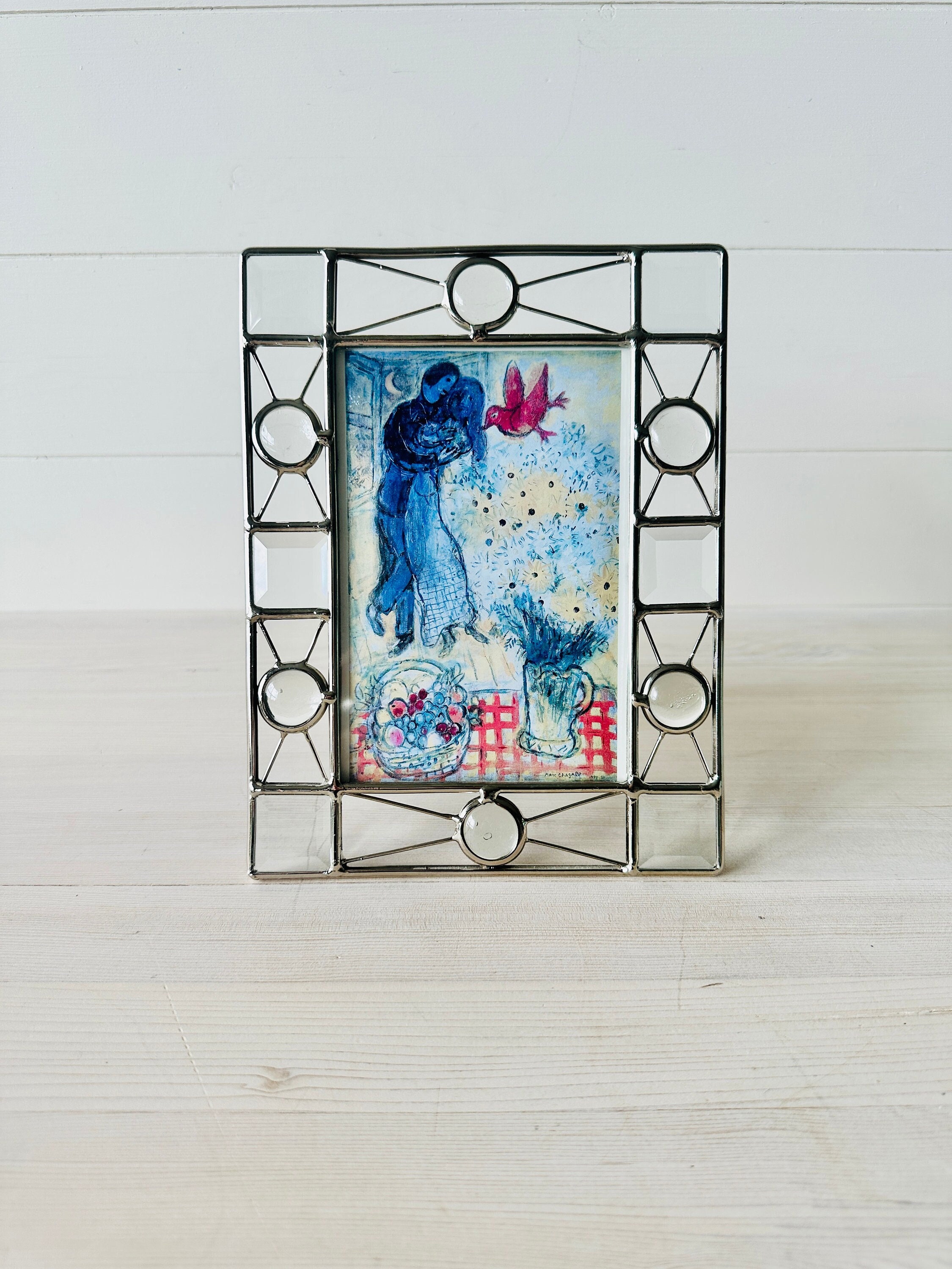 Marc Chagall Vintage Postcard and Art Glass Frame - Etsy