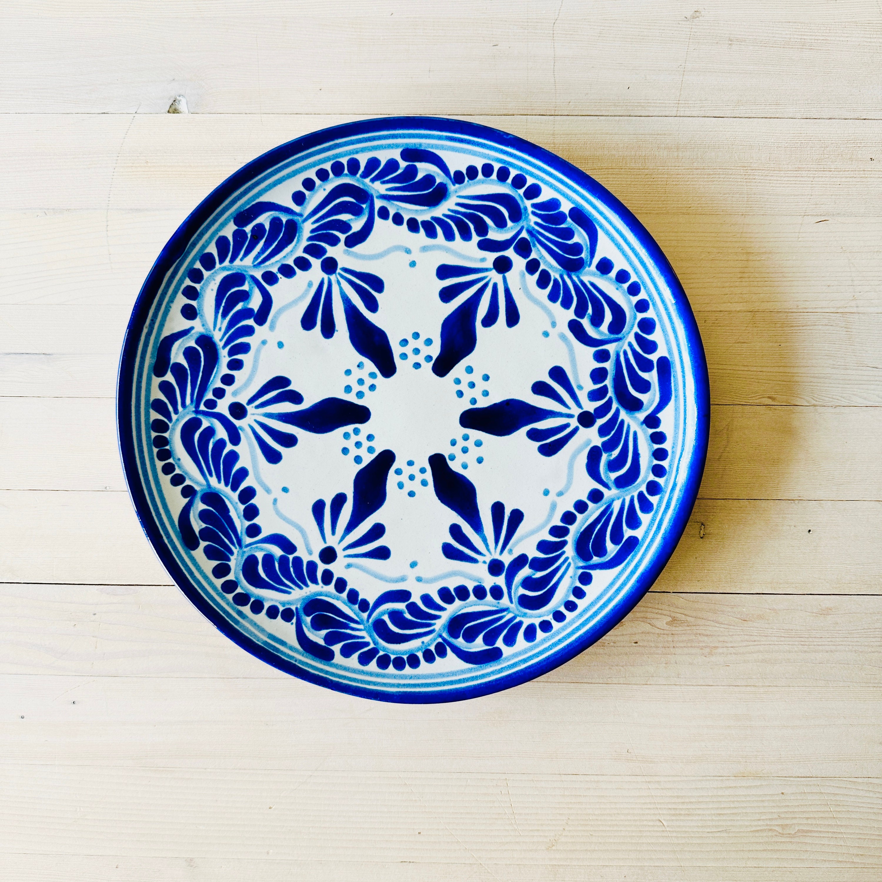 Casa Rugerio Puebla Mexico Blue and White 10.5 Plate - Etsy