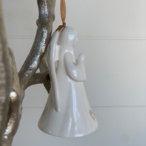 Gund Porcelain believe Angel Bell Christmas Ornament Vintage - Etsy