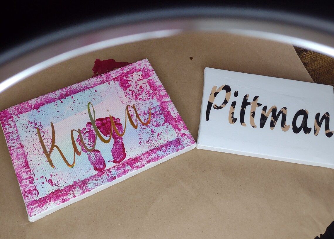 Personalized Wall or Desk Top Canvas Name Sign - Etsy