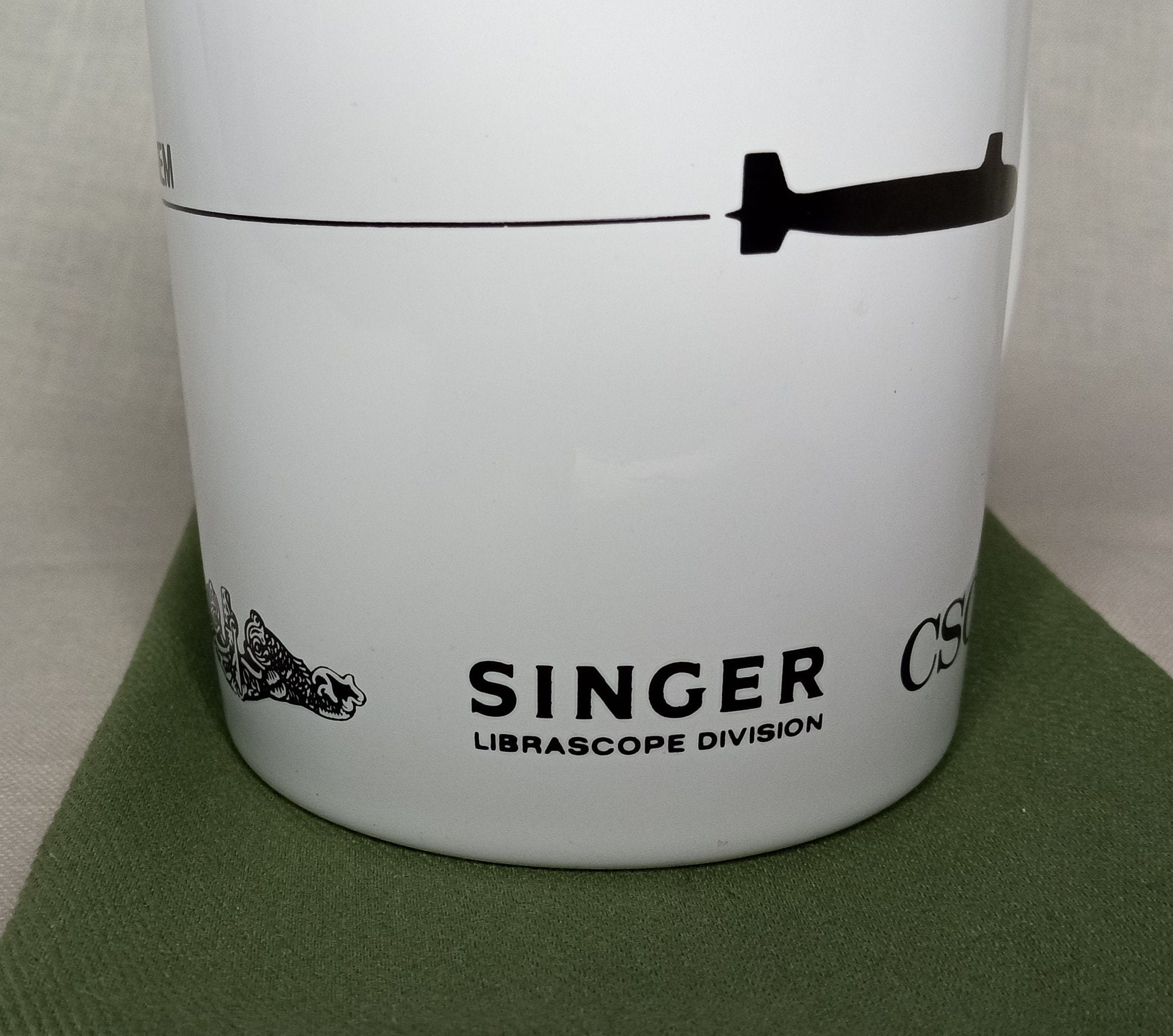 RARE Vintage Submarine Combat Systems Coffee Mug RCA Singer Librascope ...