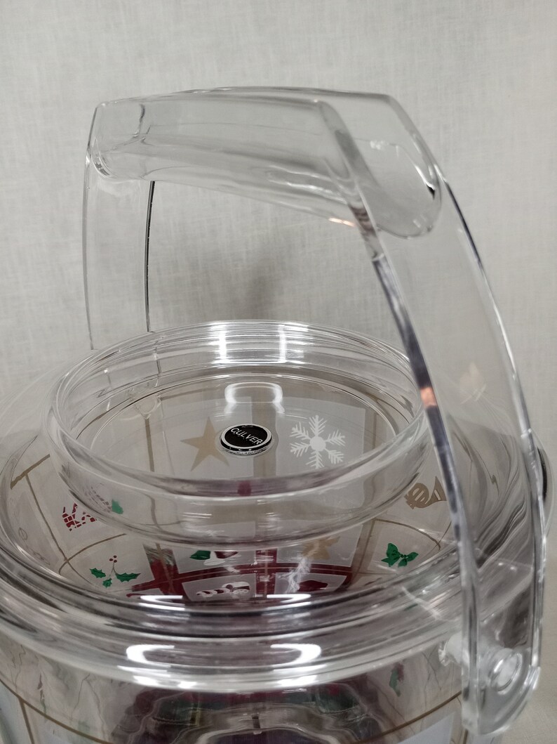 Ice Bucket Culver Acrylic Ice Bucket Christmas Frosted Checkerboard ...