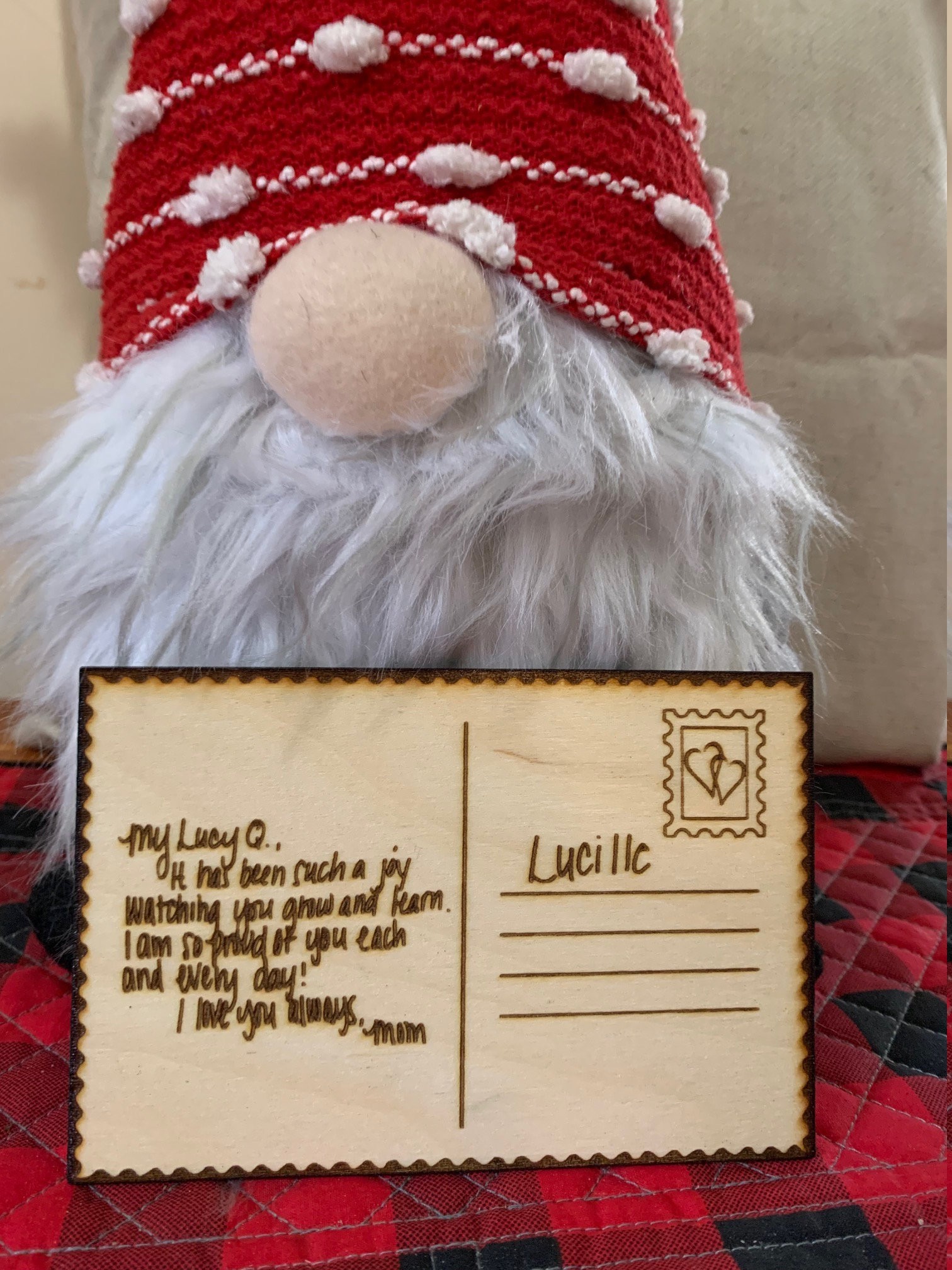 Personalized Handwritten Wooden Post Card - Etsy