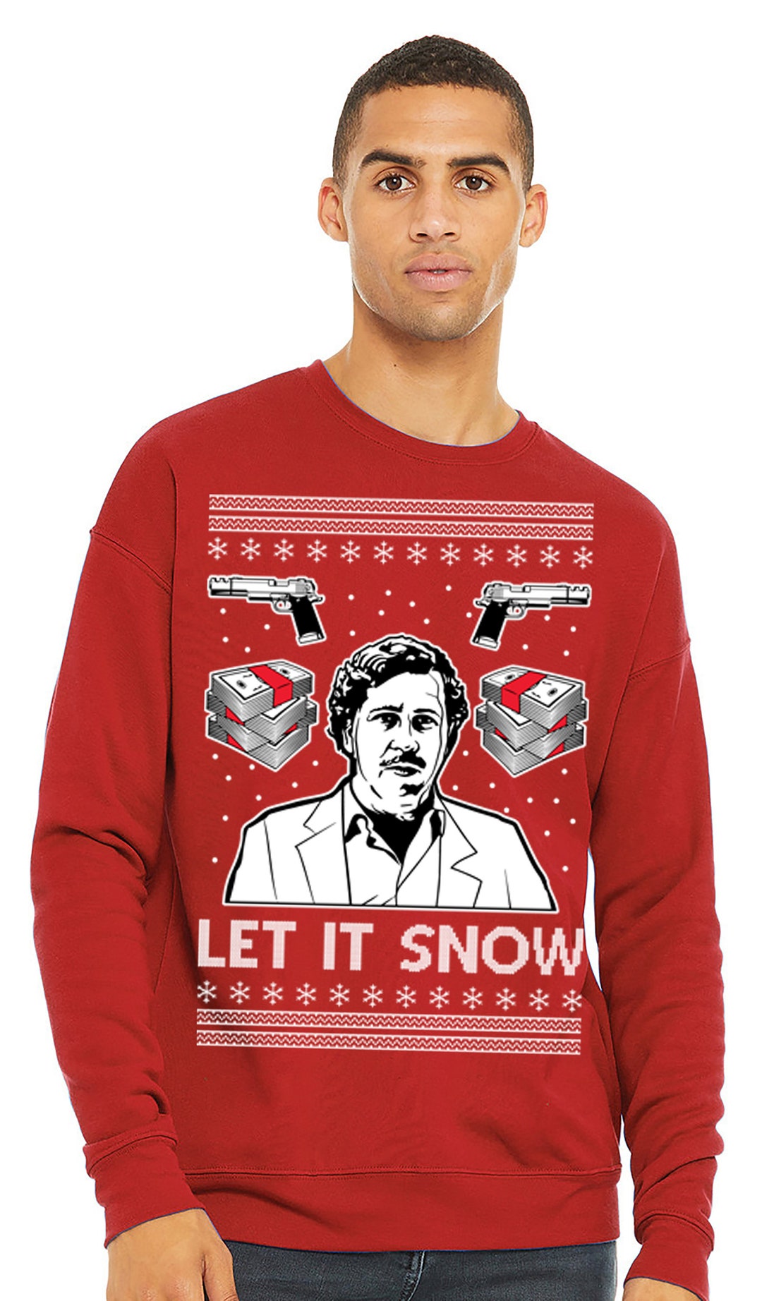 Pablo Escobar Let It Snow Black Christmas Sweater - Etsy