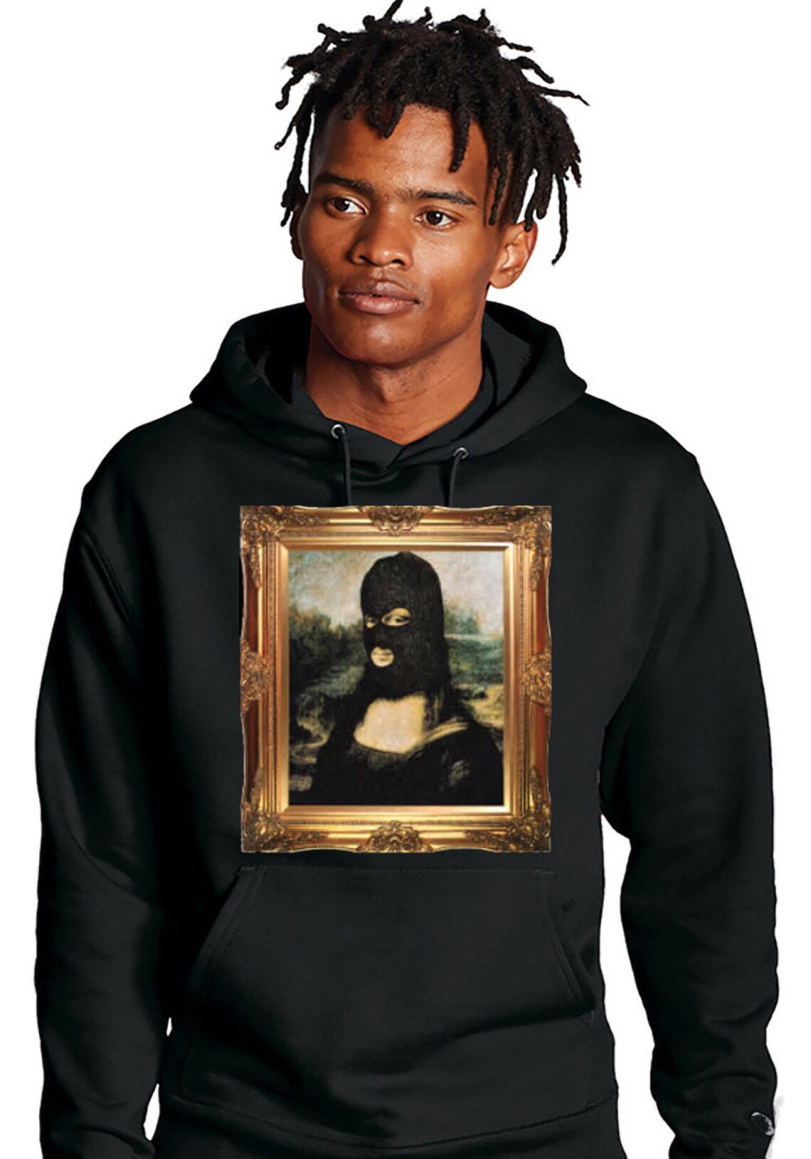 Mona Lisa Thug Life Ski Mask Gangsta Black Hoodie - Etsy