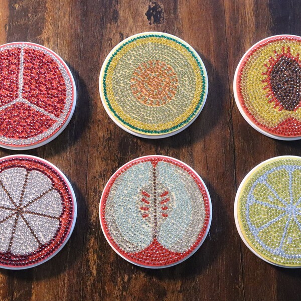 Diamond Dot Coasters - Etsy