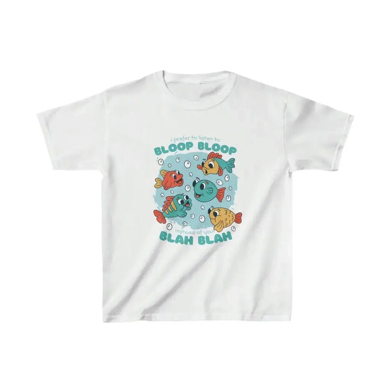 Kid's Bloop Bloop Fish T-shirt - Etsy