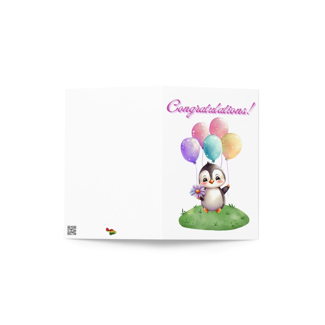 Penguin Congratulations Card - Etsy