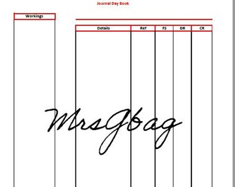 Day Ledger Book - Etsy