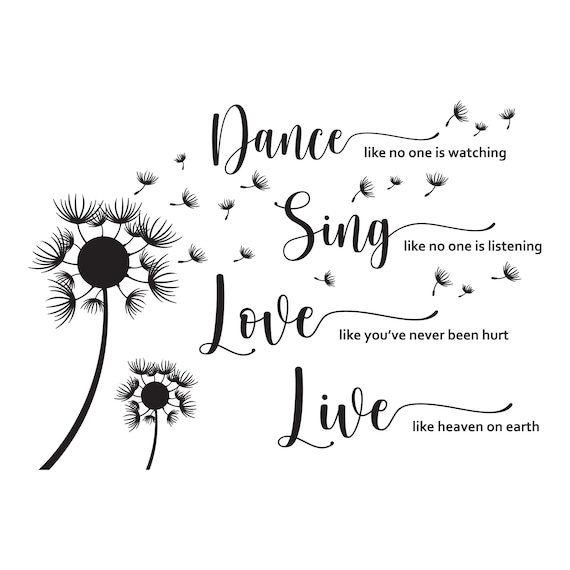 Dance Sing Love Live SVG PNG Files for Cutting Machines | Etsy