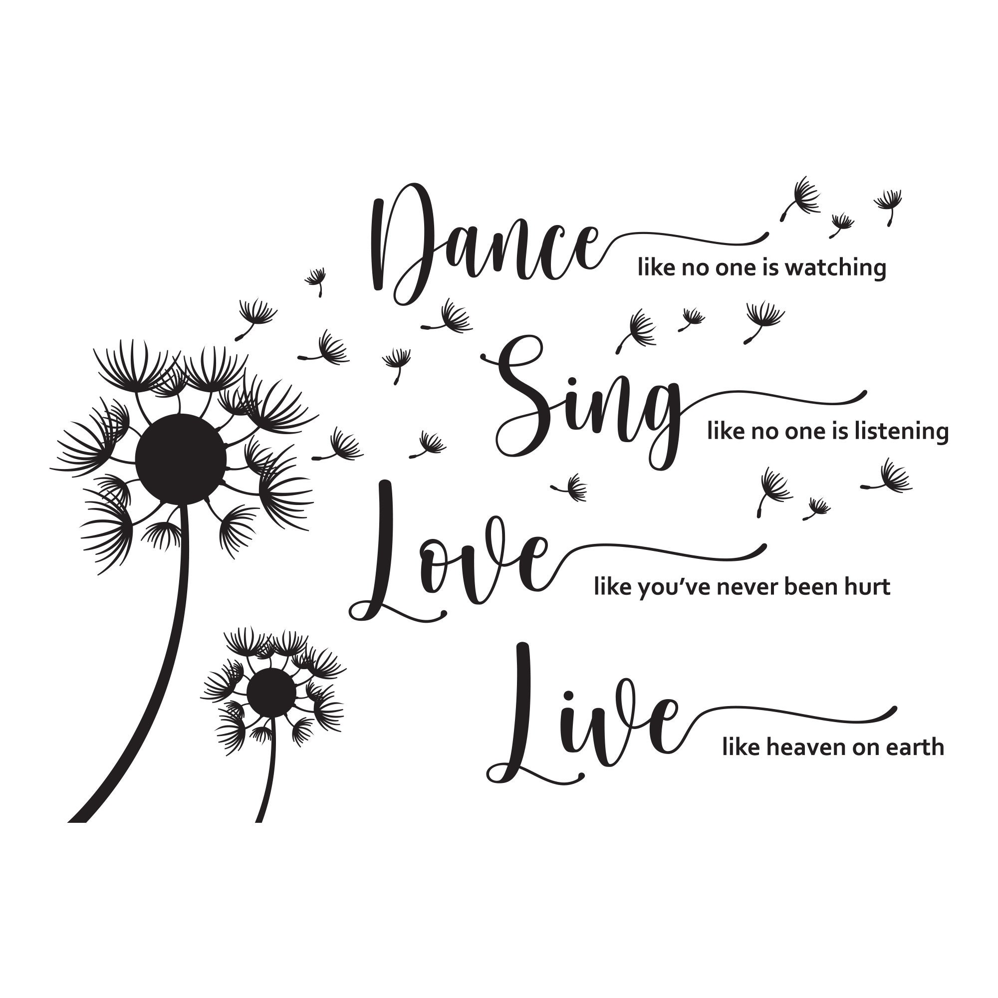 Dance, Sing, Love, Live SVG, PNG | Files for Cutting Machines | Cricut ...
