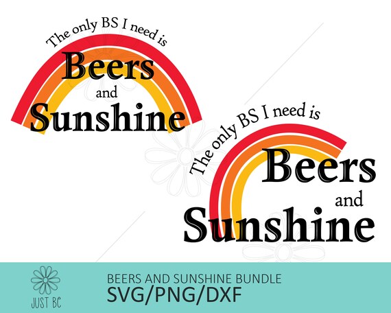 Beers and Sunshine Bundle SVG PNG Files for Cutting | Etsy