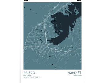 Frisco City Map Art - Etsy