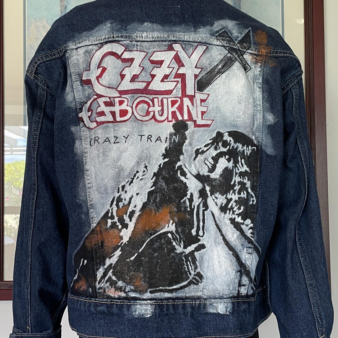 Ozzy Osbourne Hand Painted Denim Jacket - Etsy