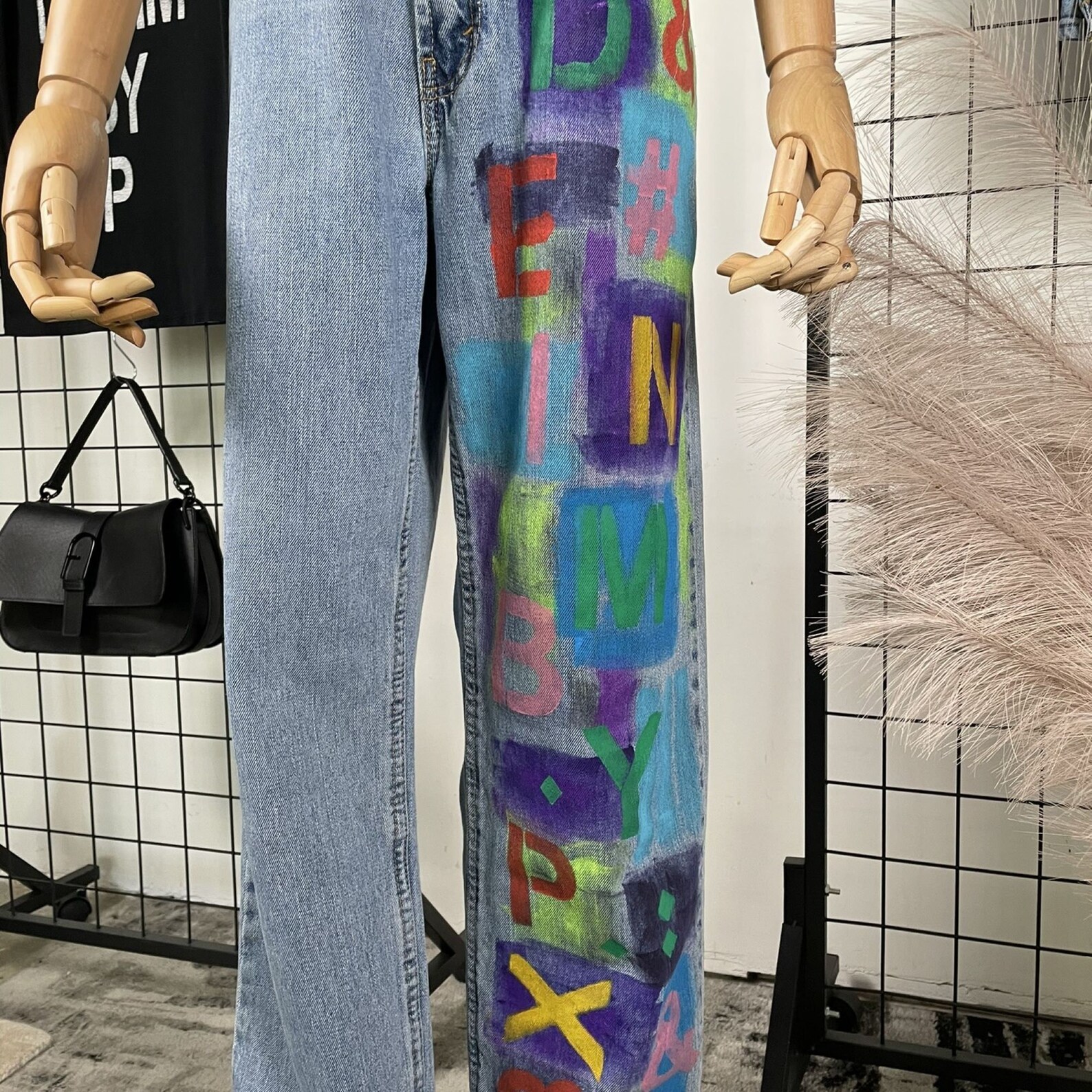 Used Levis, Vintage, Hand Painted, Graffiti Style Jeans - Etsy