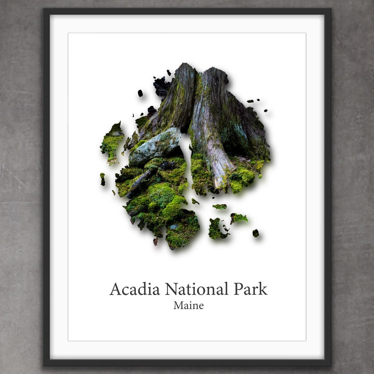 Acadia National Park Maine on MDI Outline - Etsy