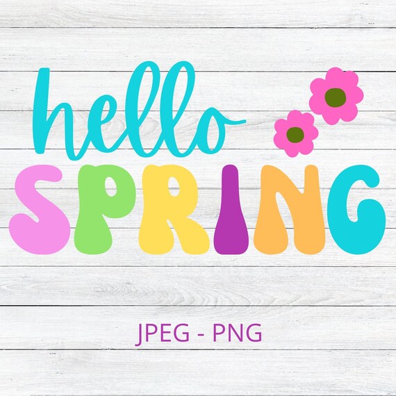 Hello Spring PNG Spring PNG Spring Door Sign Png | Etsy