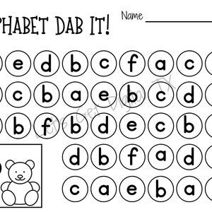 Alphabet Dab It Sheets, Preschool Prek Kindergarten Phonics, Alphabet ...