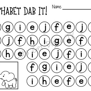 Alphabet Dab It Sheets, Preschool Prek Kindergarten Phonics, Alphabet ...