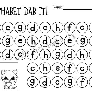 Alphabet Dab It Sheets, Preschool Prek Kindergarten Phonics, Alphabet ...