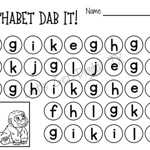 Alphabet Dab It Sheets, Preschool Prek Kindergarten Phonics, Alphabet ...