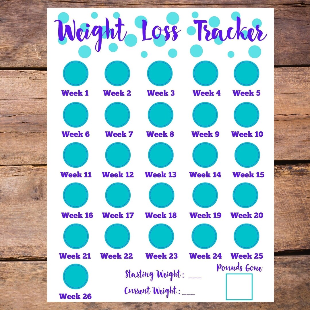 Weight Loss Reward Template, Printable Weight Loss Tracker, Digital ...
