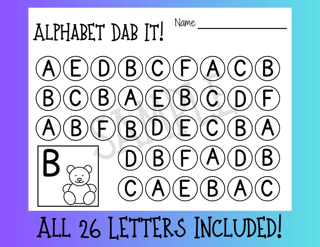 Capital Letter Alphabet Dab It, Preschool Prek Kinder Phonics, Alphabet ...