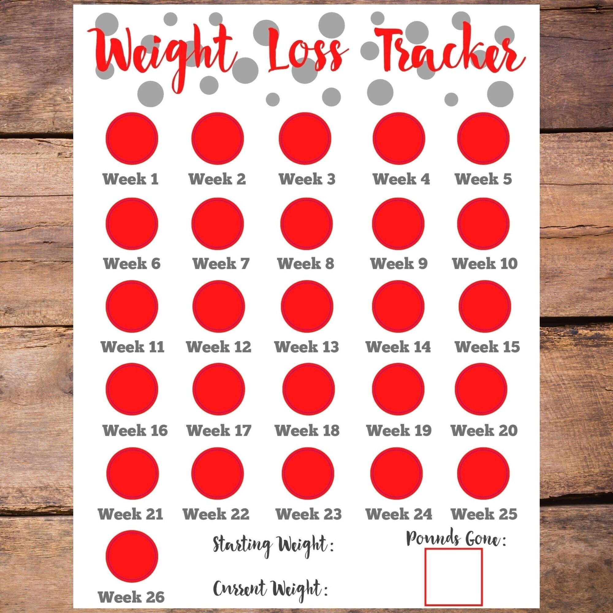 Weight Loss Reward Template, Printable Weight Loss Tracker, Digital ...