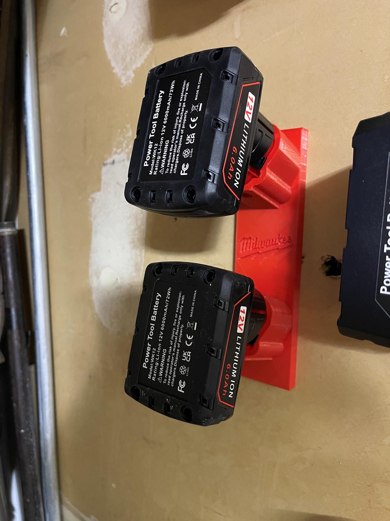 3D Printed M12 Battery Vertical Wall Mount - Etsy