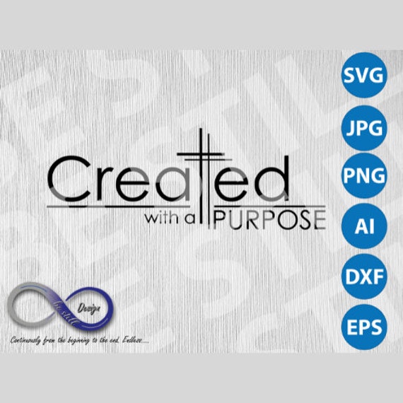 Created With A Purpose Svg Christian Svg Motivational - Etsy