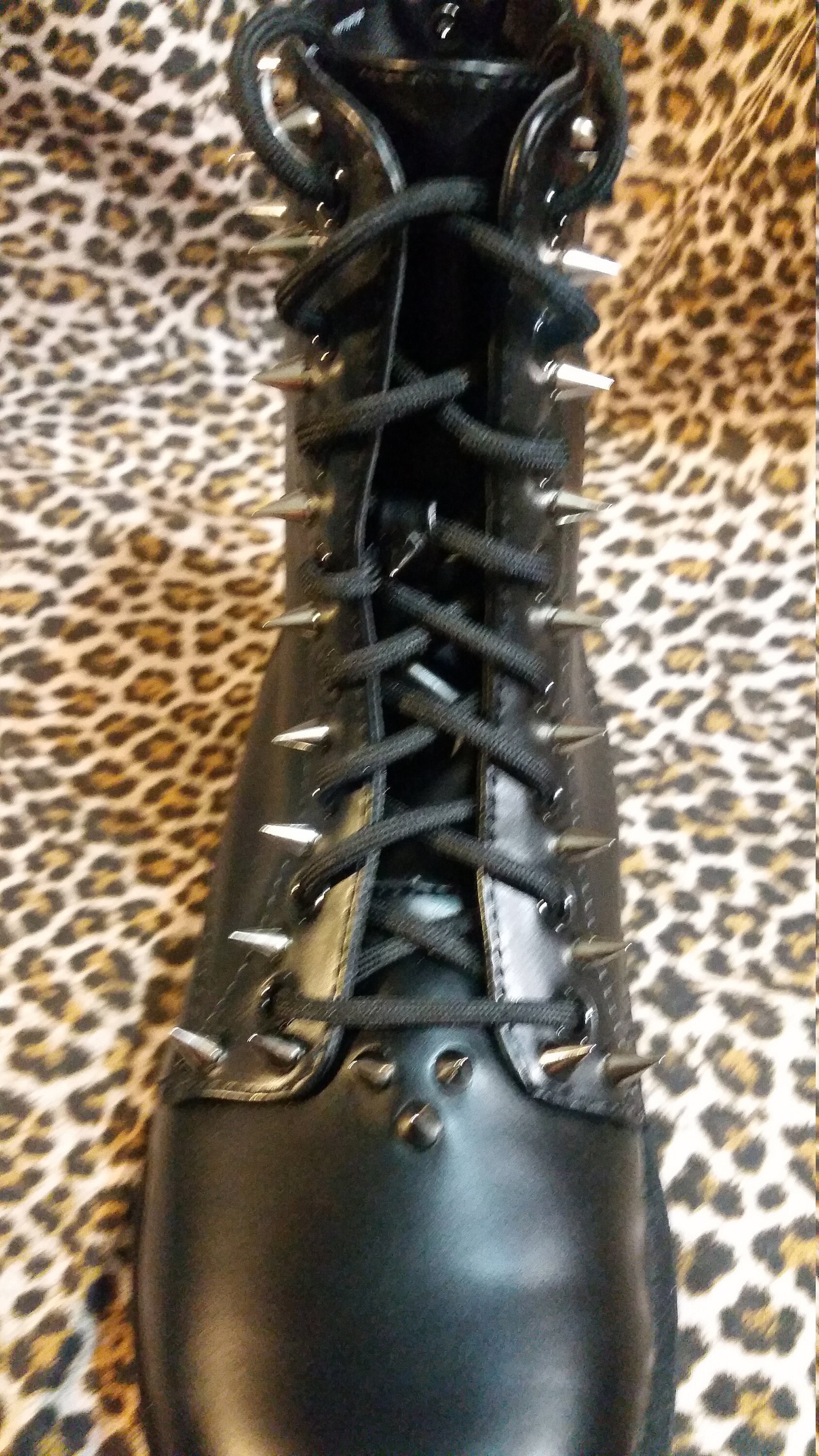 Studded Spike Combat Boot Rock N Roll Gothic Punk Size 8 - Etsy