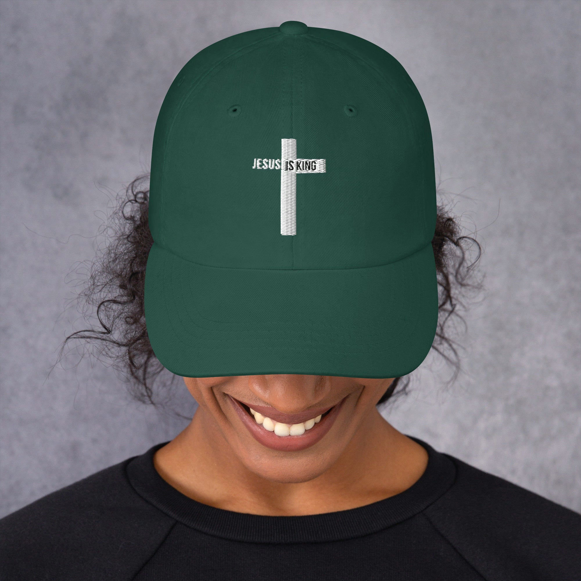 Jesus Embroidered Cross Baseball Hat - Religious Baseball Hat - Jesus ...