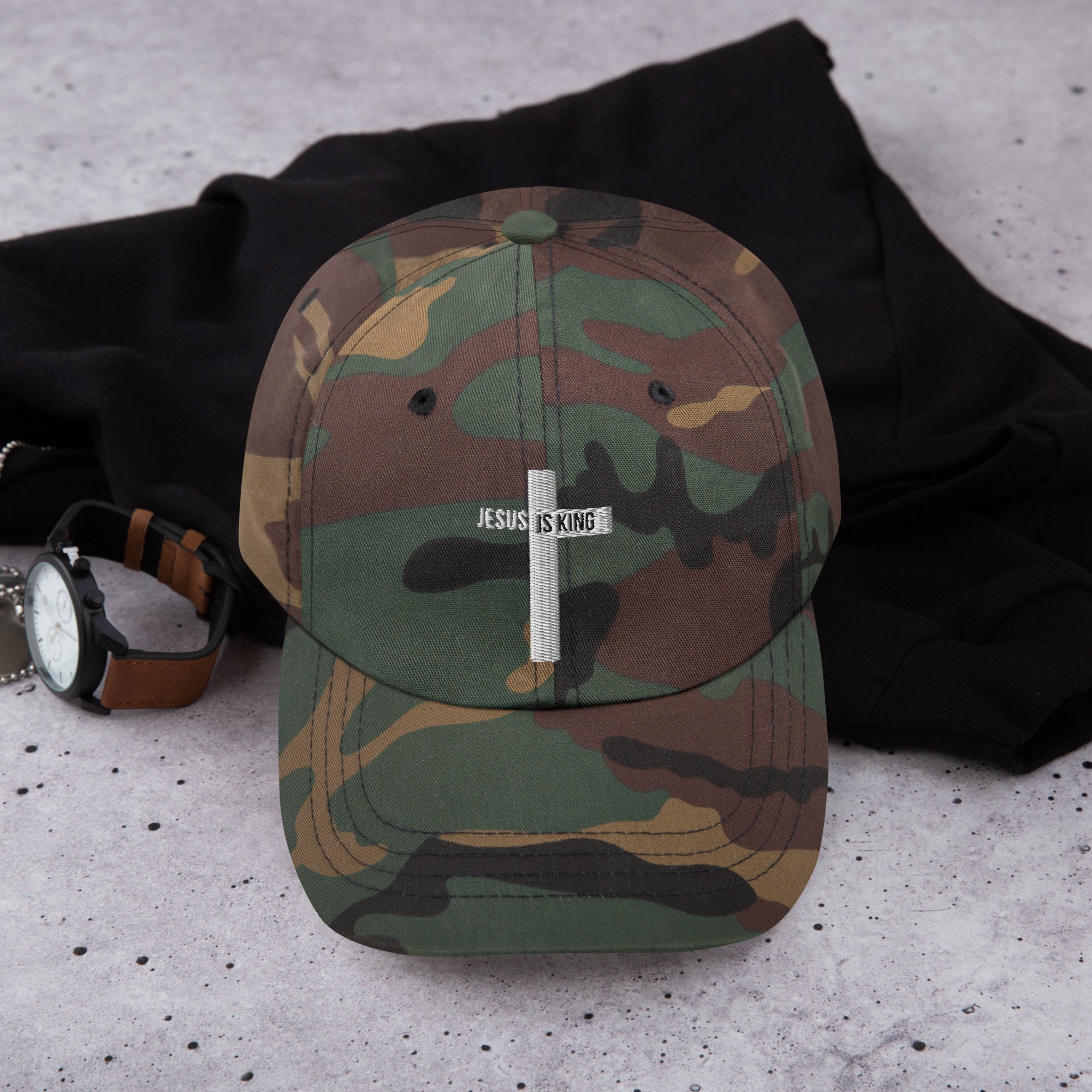 Jesus Embroidered Cross Baseball Hat - Religious Baseball Hat - Jesus ...