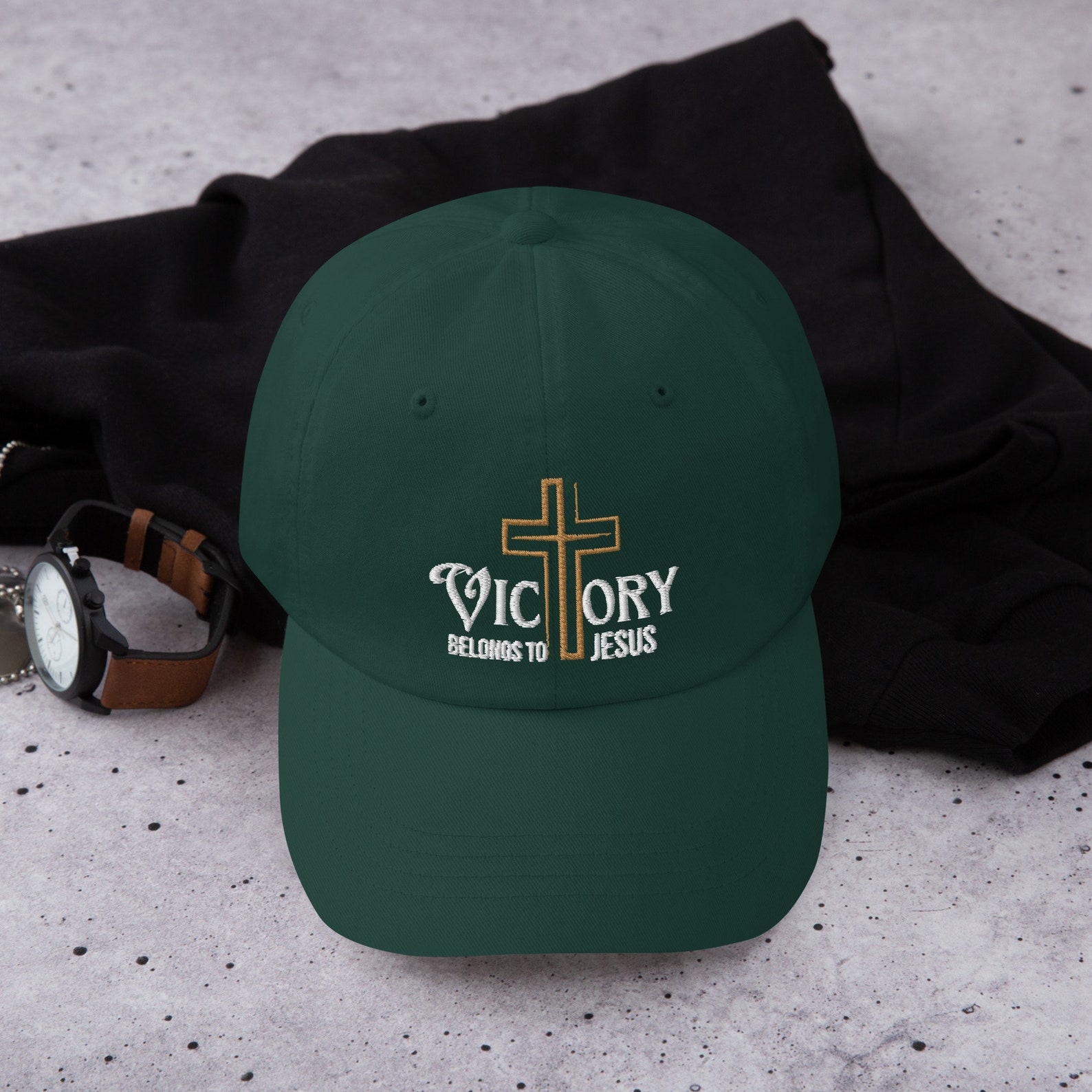 Victory Belongs to Jesus Christian Hat With Cross- Christian ...