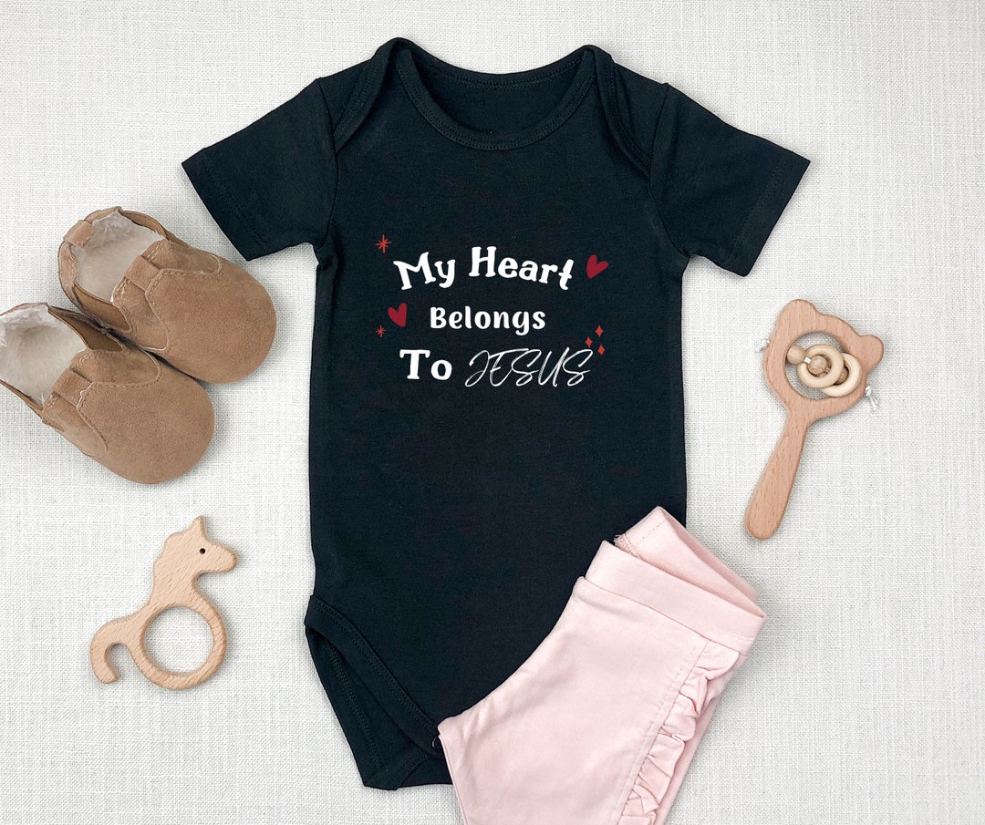 Religious Baby Bodysuit-my Heart Belongs to Jesus Baby - Etsy