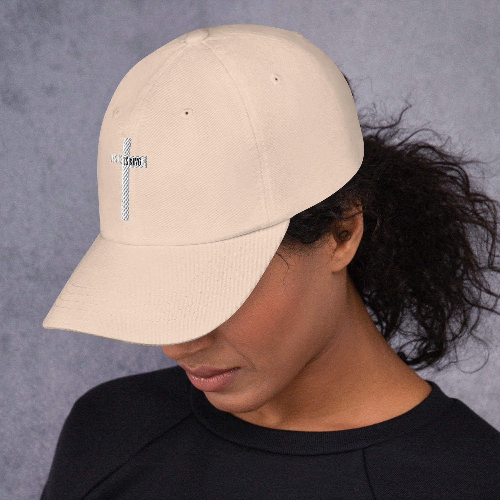 Jesus Embroidered Cross Baseball Hat - Religious Baseball Hat - Jesus ...