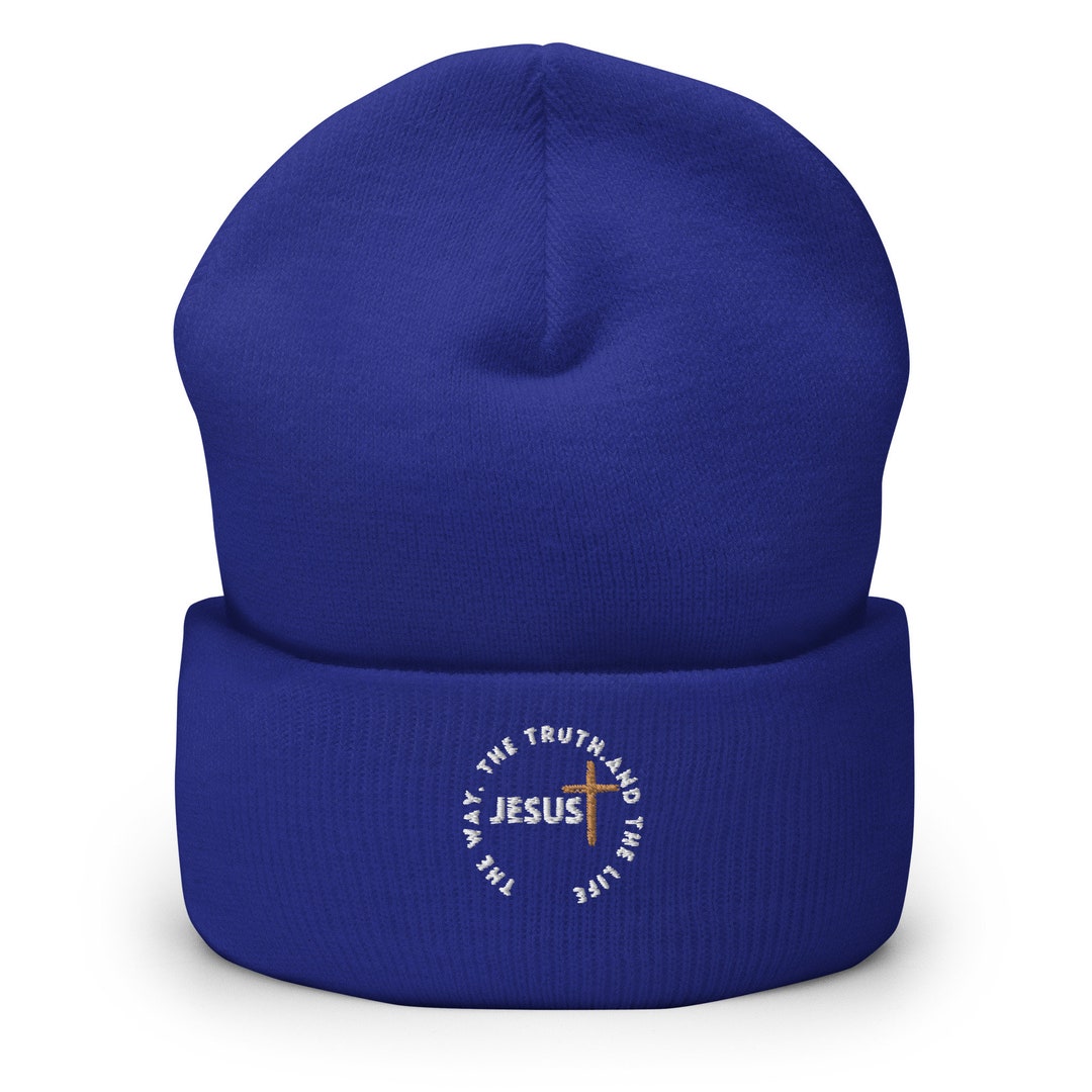 Jesus the Way the Truth the Life Christian Cuffed Beanie for Men and ...