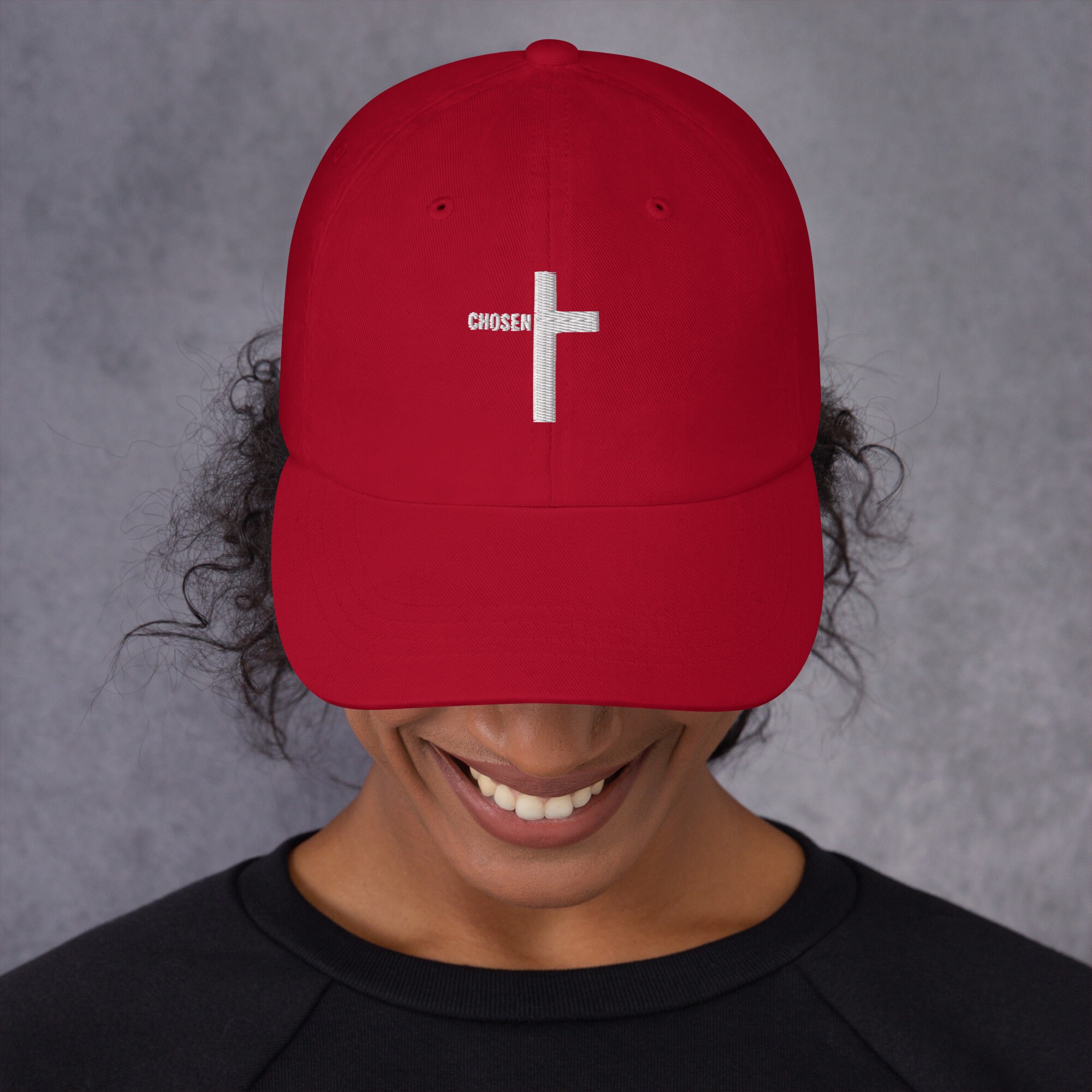Chosen Cross Dad Hat-christian Baseball Hat-christian Gifts- Dad Hat ...