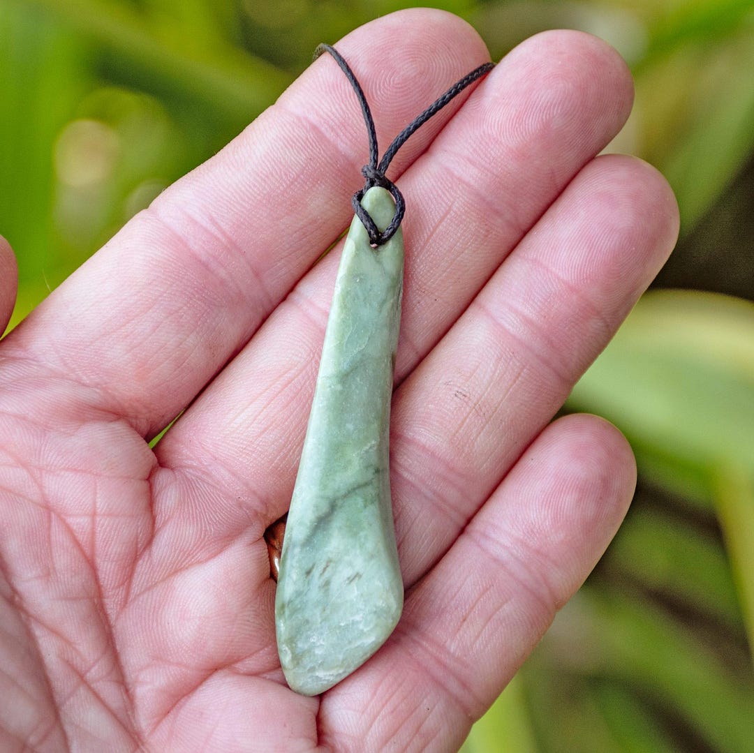 Large Jade Drop Pendant, Hand Crafted in New Zealand - Etsy