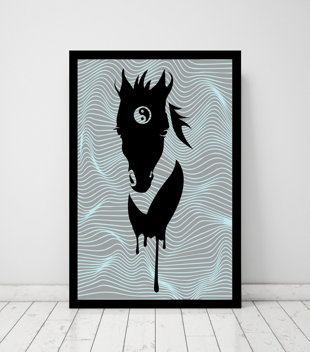 Foals Band Poster: Trippy Yin Yang Horse Art Print - Etsy UK