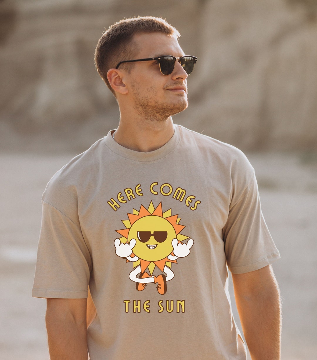 Beatles Shirt, Here Comes the Sun, Cartoon Character, Sunglasses ...