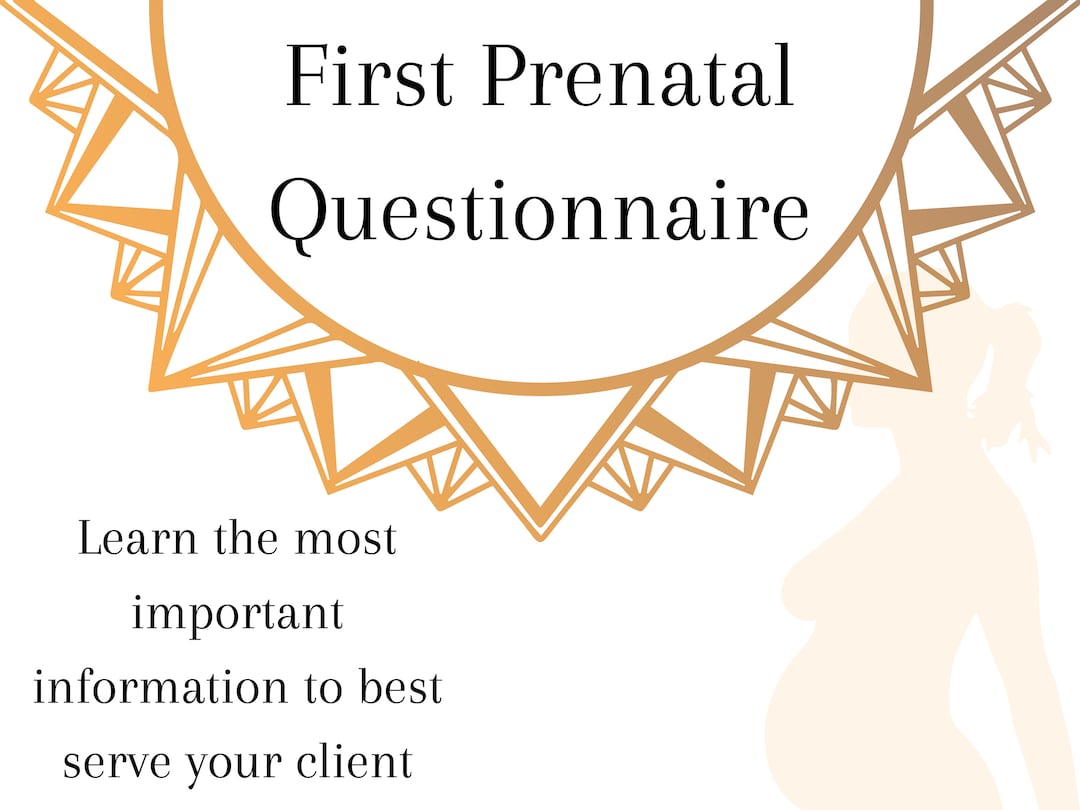First Prenatal Questionnaire | Childbirth Education | Doula - Etsy