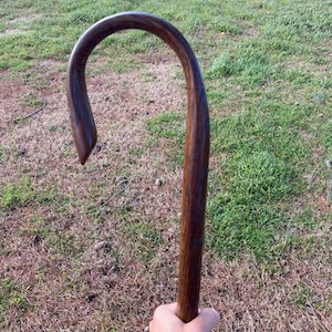 Shepherd's Crook, Shepherd’s Staff, Stockman’s Cane, Solid Oak Steam ...