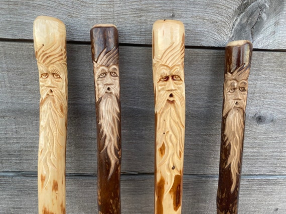 Hand Carved Hiking Sticks