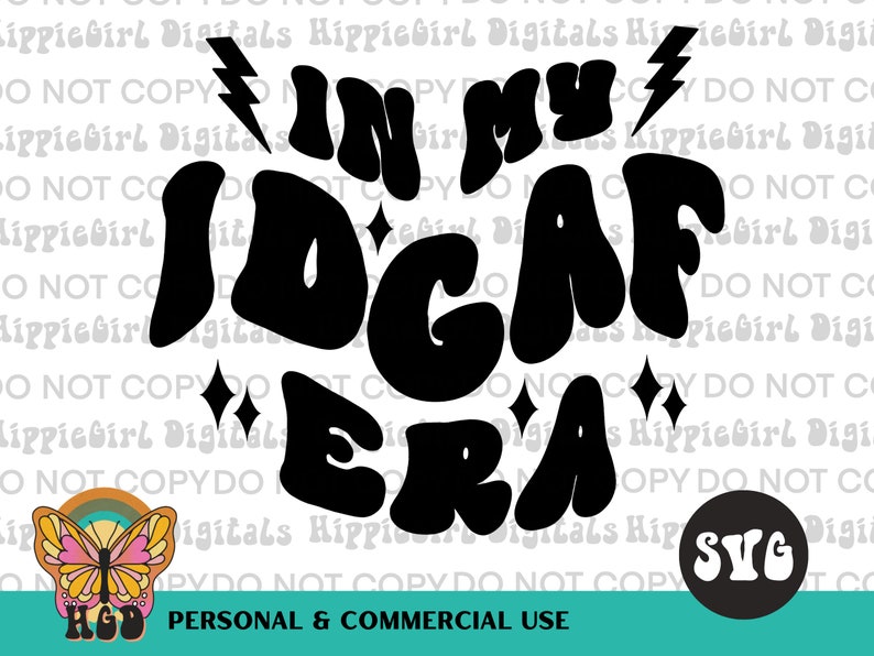 In My IDGAF Era SVG Mental Health Quote Funny Aesthetic Png Retro ...