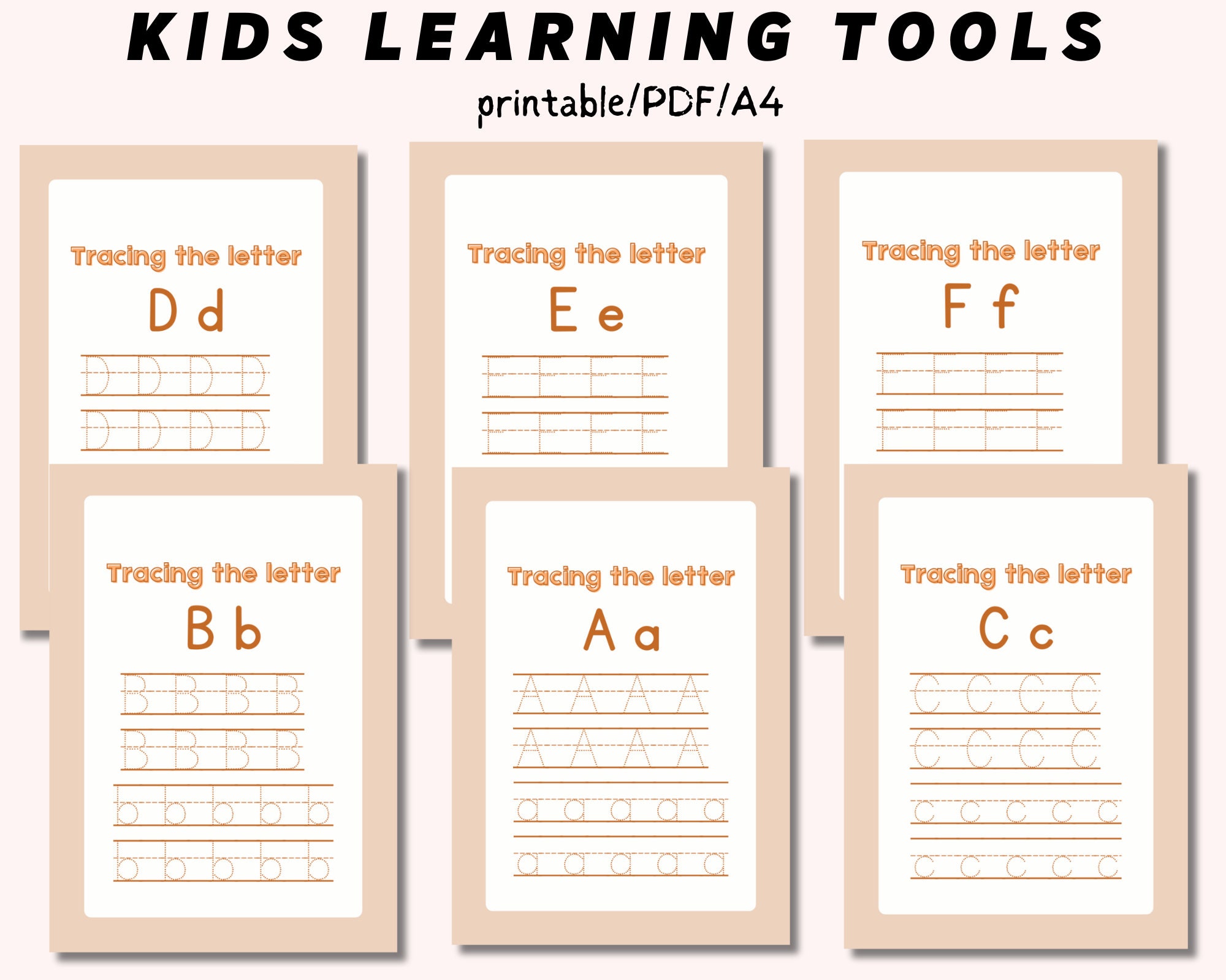 Alphabet Tracing Worksheets A-Z, ABC Tracing Workbook, Handwriting ...