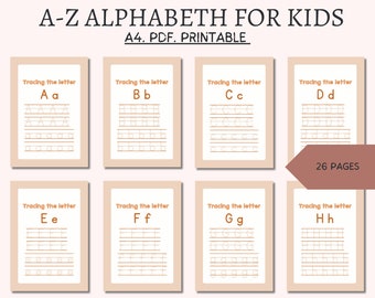 Alphabet Tracing Worksheets A-Z / ABC Tracing Workbook /handwriting ...