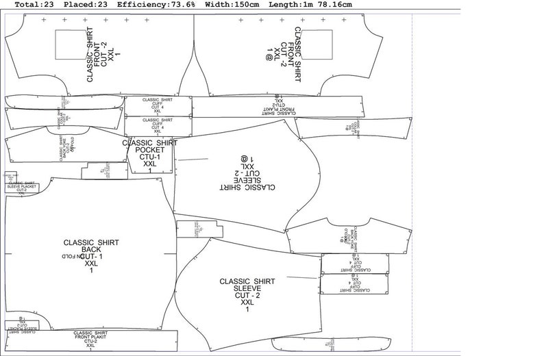 Men Classic Shirt Sewing Pattern All Size Grading XS to XXXL in A4 and ...