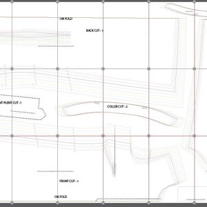 Women Mandarin Collar Kurta (tunic)sewing Pattern All Size Grading XS ...